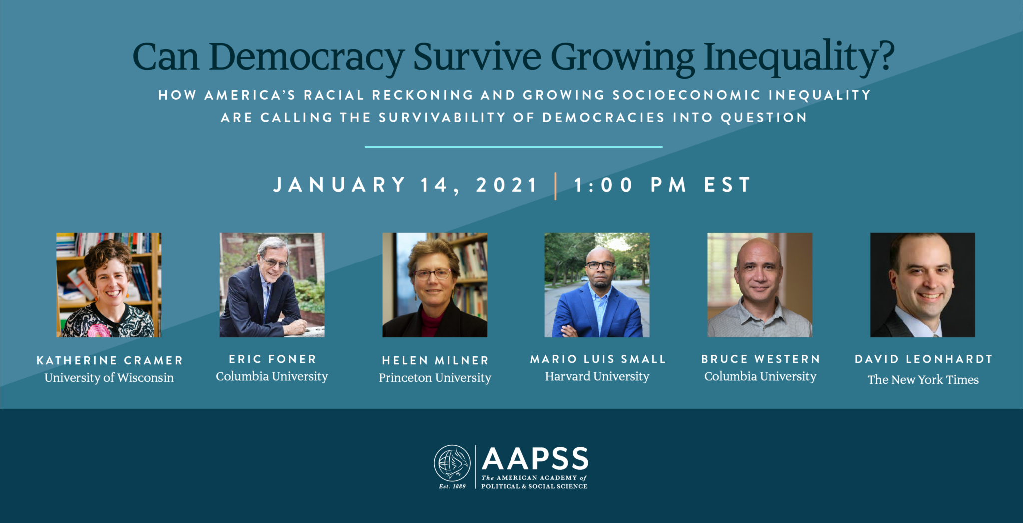 Fellows Induction Event: Can Democracy Survive Growing Inequality? – AAPSS